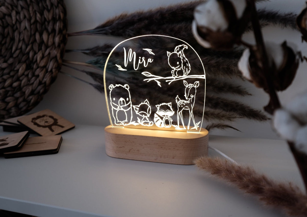 Schlummerlampe für Kinder "Waldtiere" ︎ Beruhigende Nachtlichter für ...